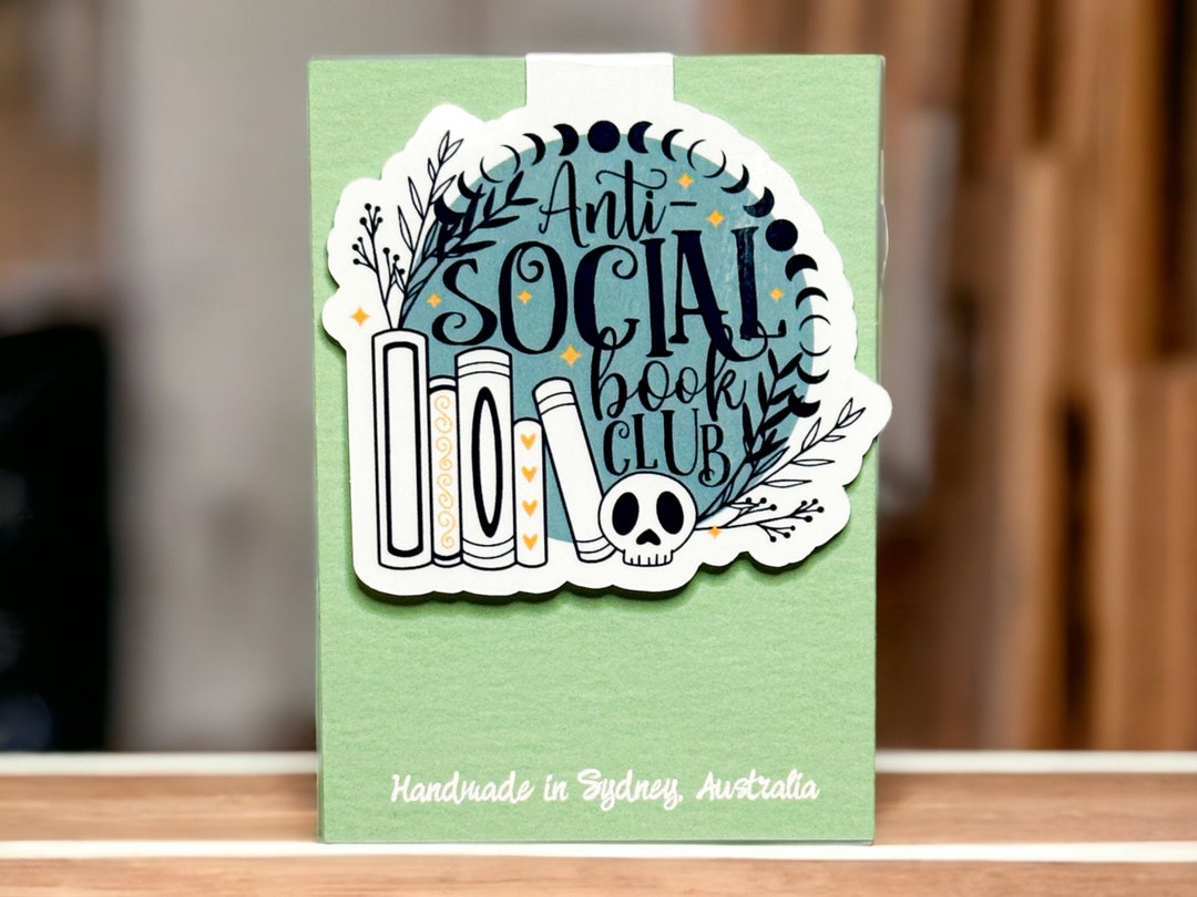 Anti-social Book Club Magnetic Bookmark: Reader Gift - Etsy