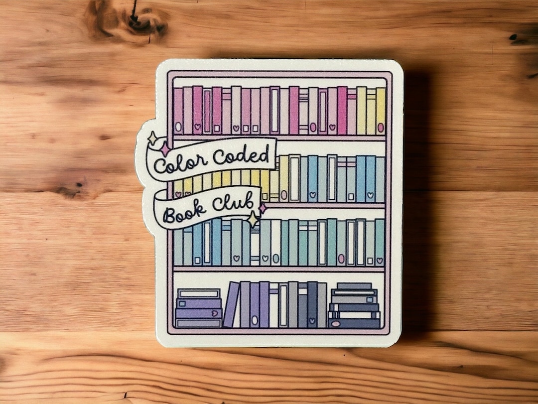 Color Coded Book Club Sticker: Bookish Vinyl Decal - Etsy