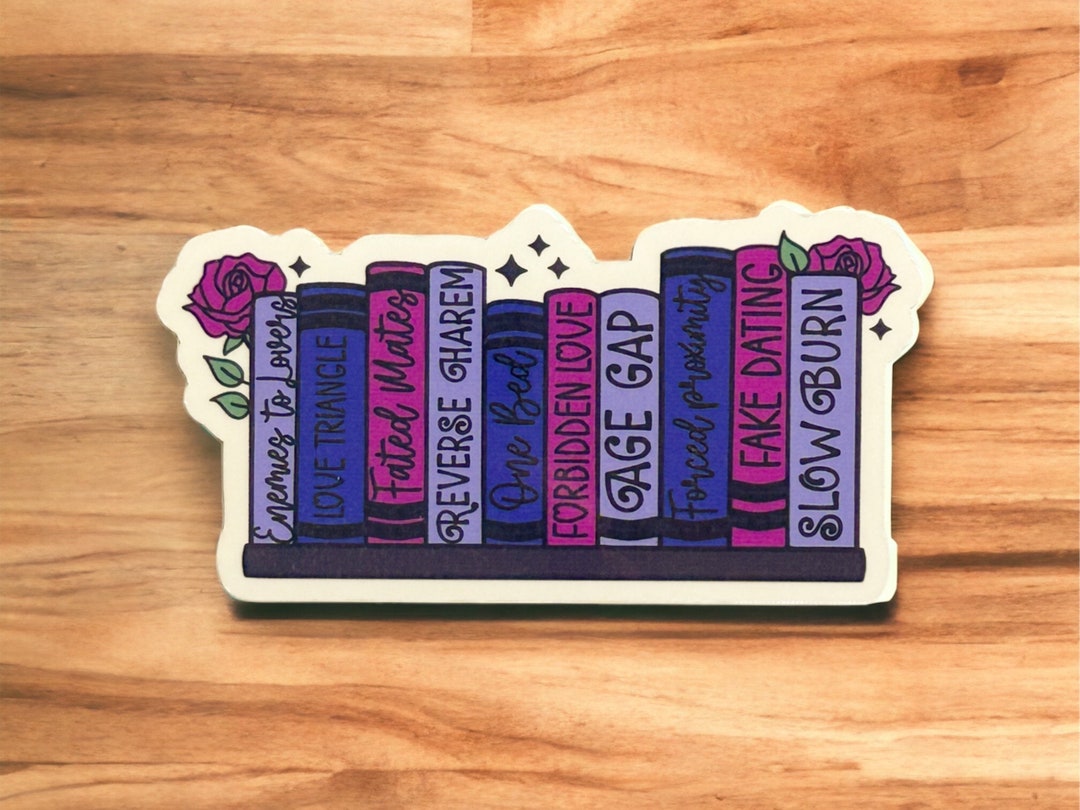 The Tropes Shelf Sticker| Reading | Romance | Bookish Merch | Kindle ...