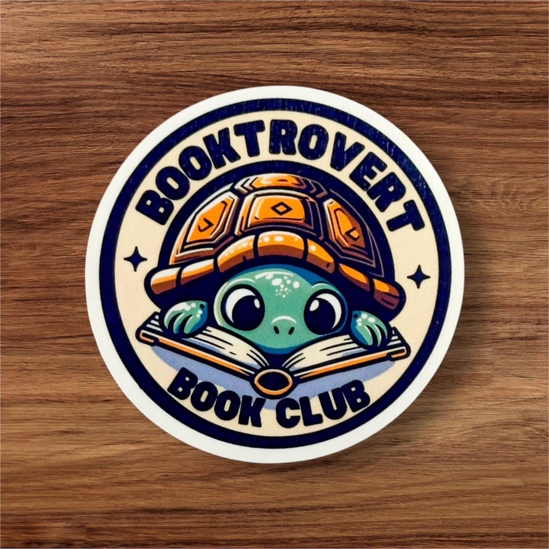 Turtle Booktrovert Book Club Sticker | Reading Journal | Smut ...