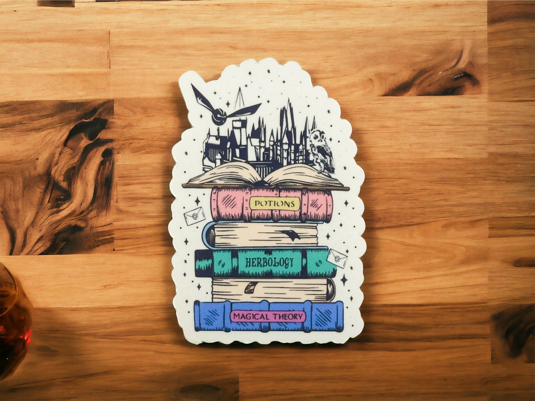 Wizarding School Spell Books Sticker |journaling|decal|latop|kindle|e ...