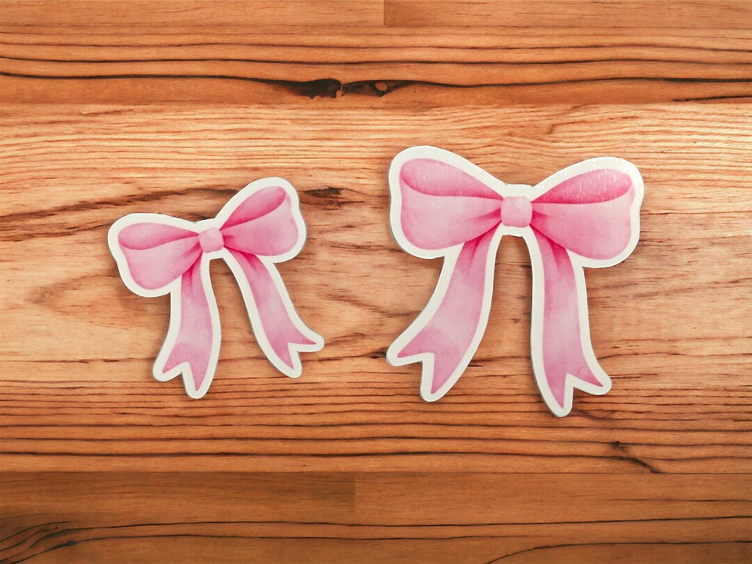 Coquette Pink Bow Sticker |decal|stationery|latop|kindle|e-reader ...