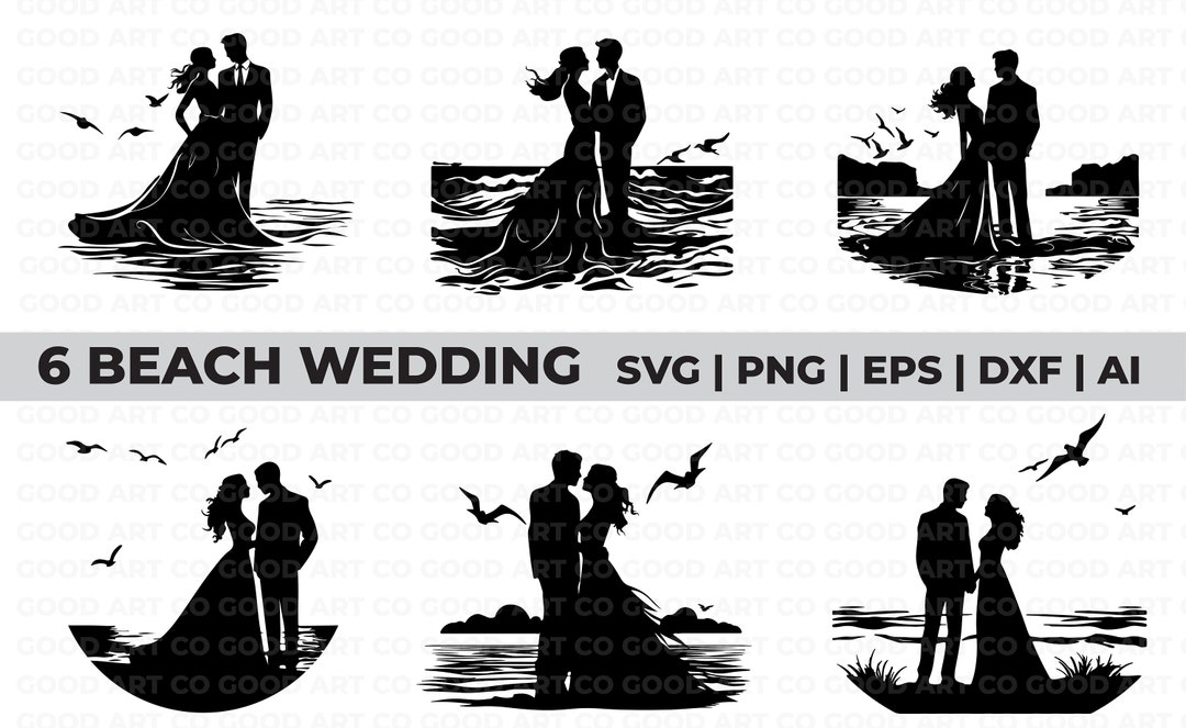 Beach Wedding SVG | Bride and Groom SVG | Newlyweds Svg | Married ...