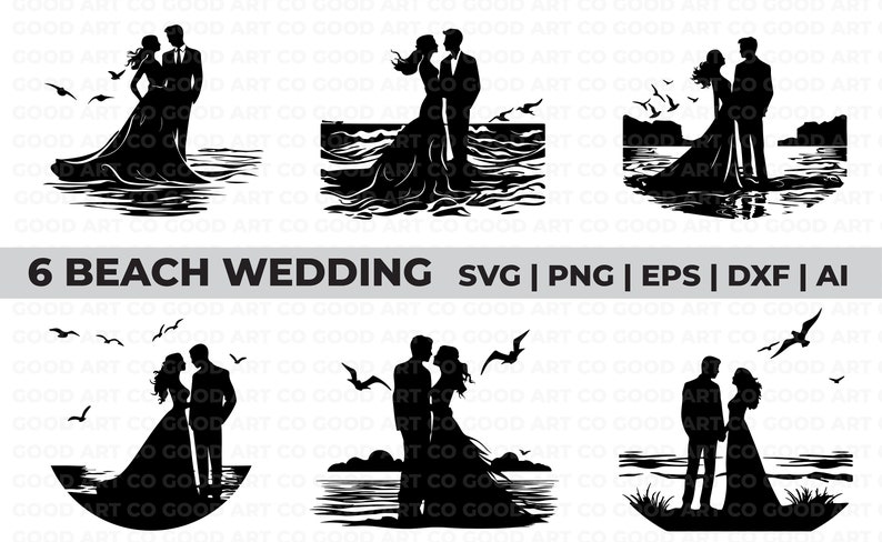 Beach Wedding SVG | Bride and Groom SVG | Newlyweds Svg | Married ...