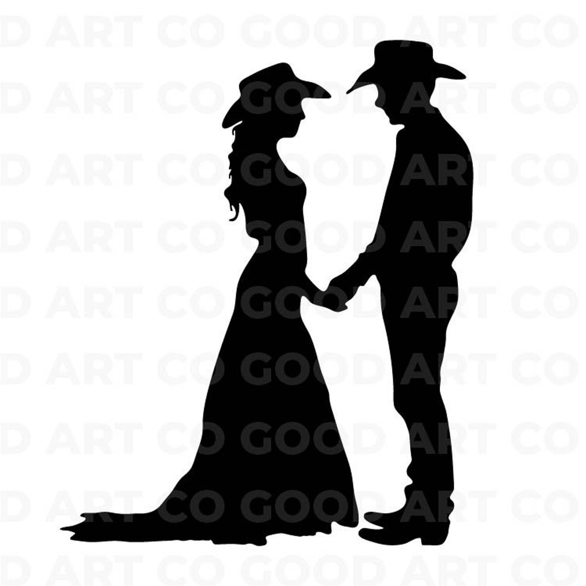 Country Wedding SVG | Bride and Groom, Western, Married Couple, Wedding ...