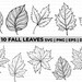 Fall Leaf Bundle, Svg Leaves, Autumn Leaf Dxf, Fall Png, Halloween Svg ...
