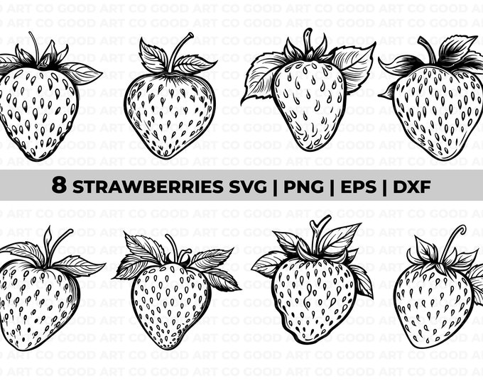 Retro Strawberry SVG, Doing My Berry Best, Cricut Cut File (digital ...