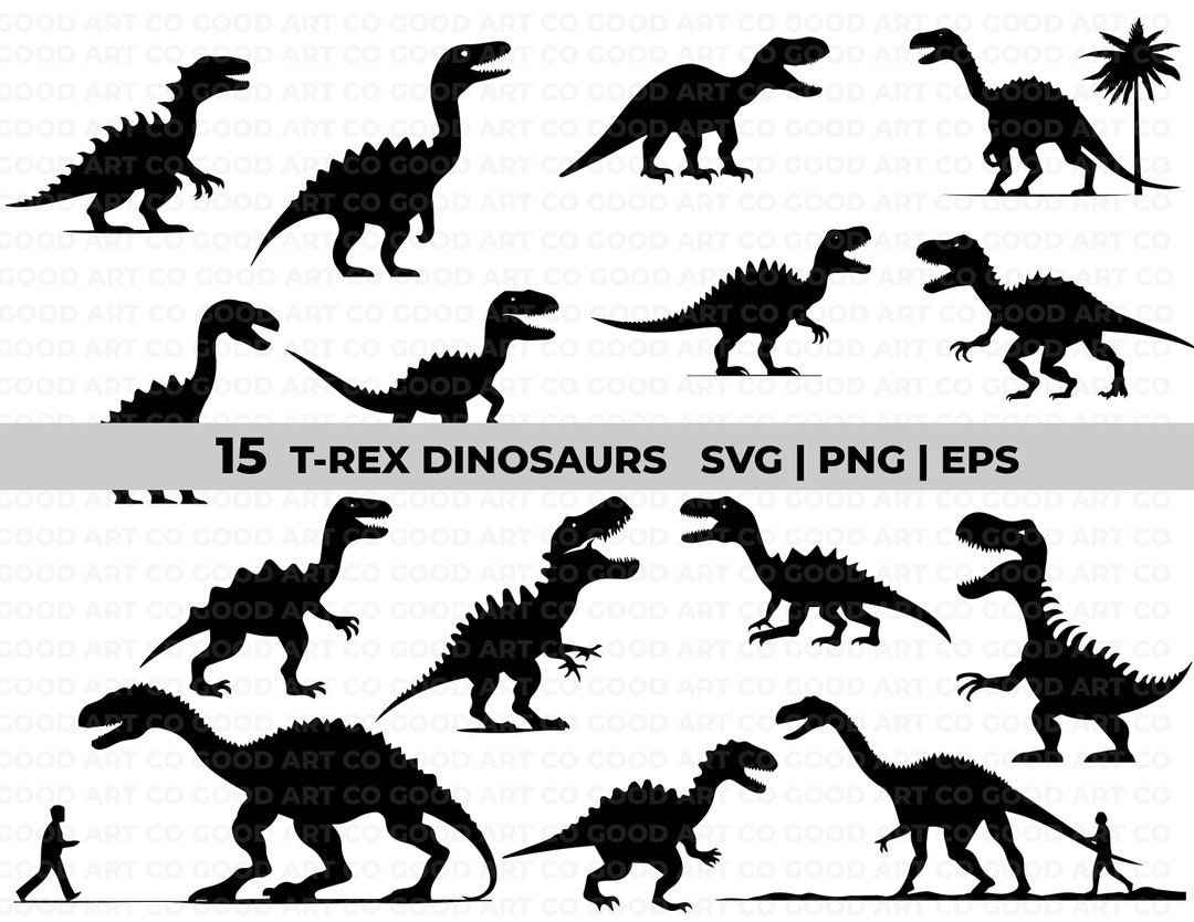 Dinosaur Svg Bundle, Dinosaur Clipart Png, Dinosaur Silhouette Svg ...