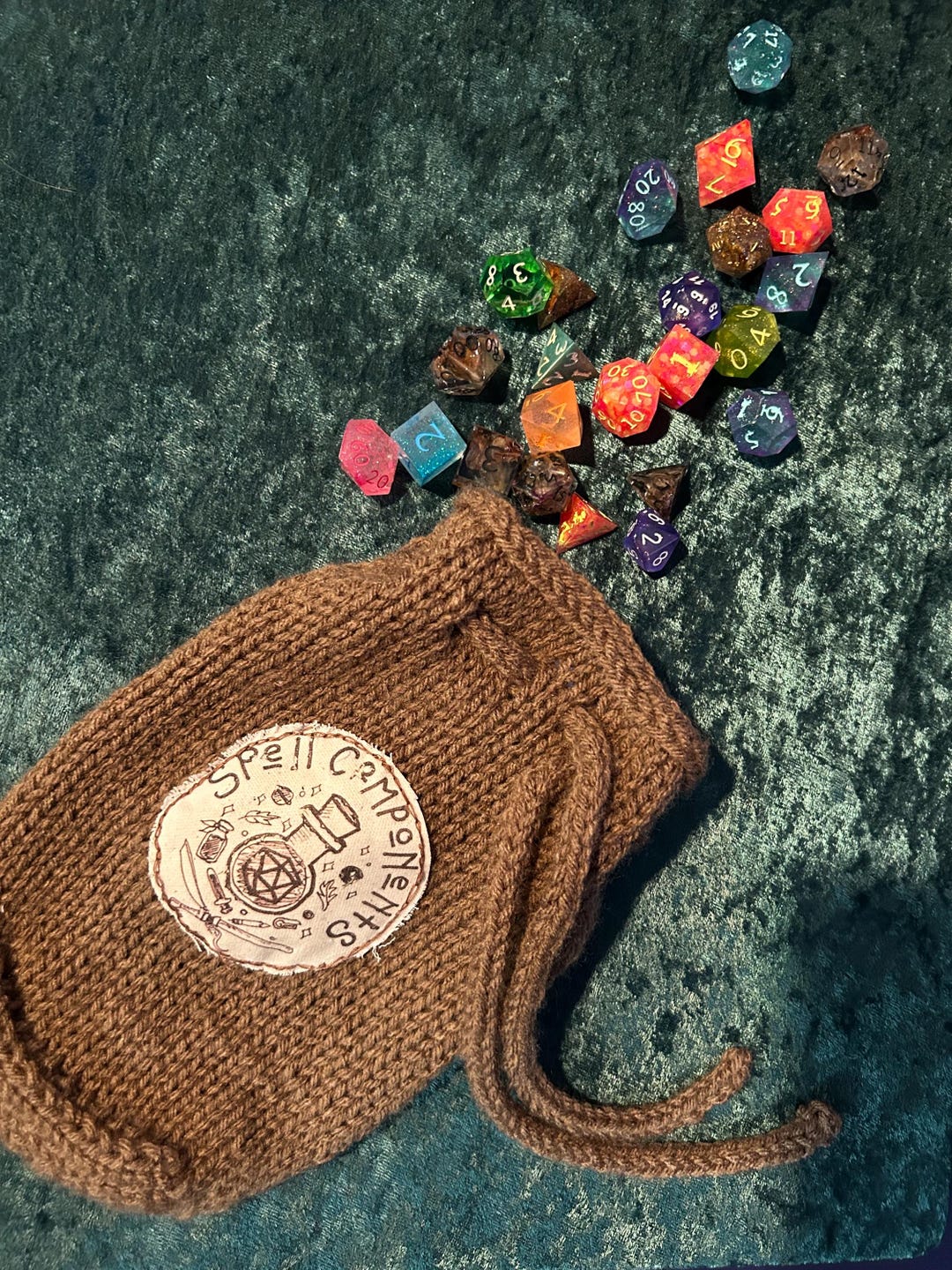 DND Drawstring Dice Bag - Dungeons and Dragons Spell Components Bag - Etsy