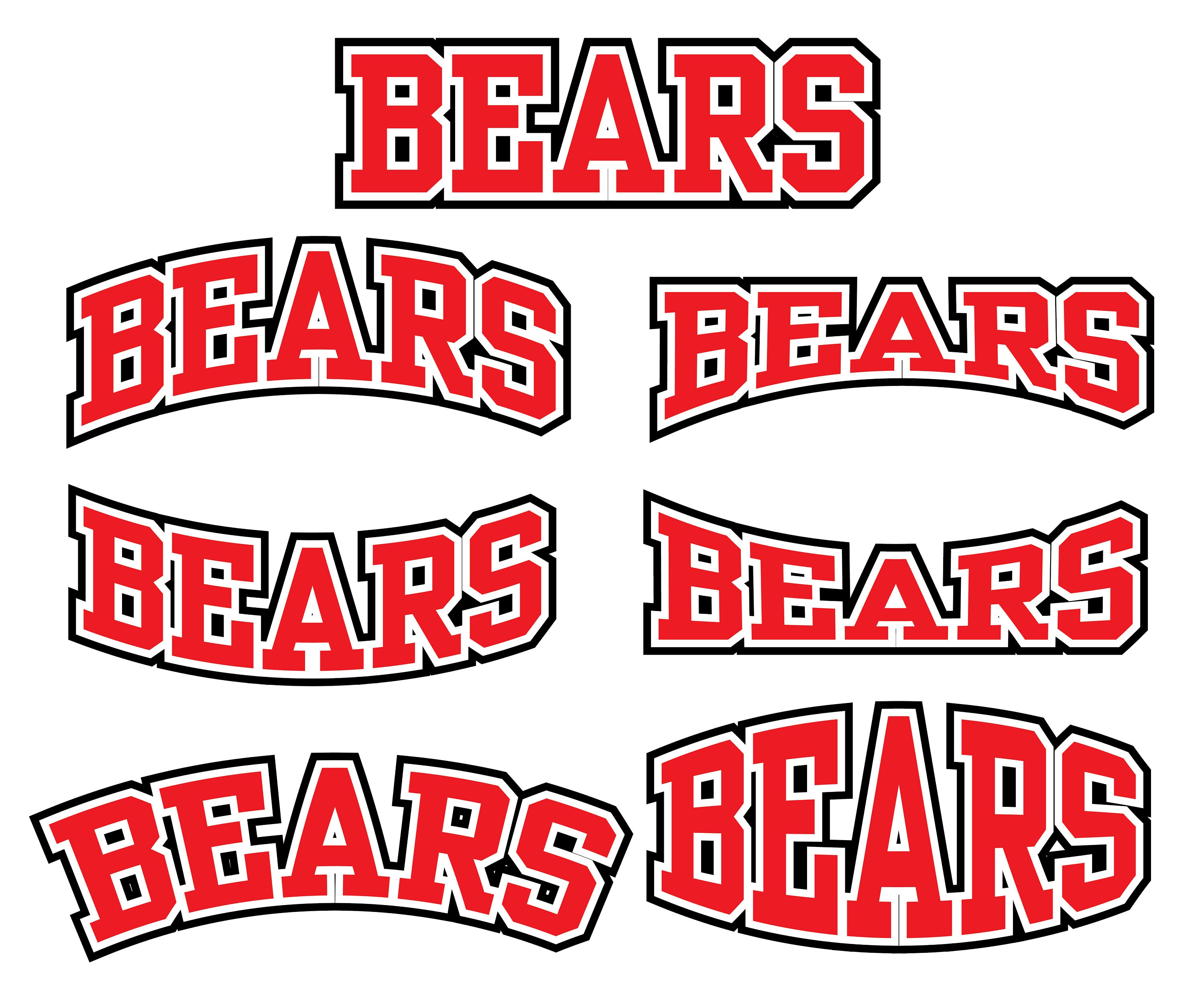 Bears Text Vector Art .ai .eps .svg .dxf .jpg .png - Etsy