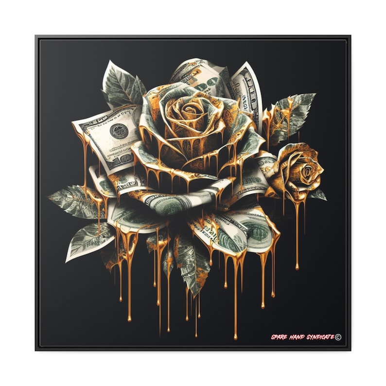 For the Love of Money Gallery Canvas Wrap, Black Poplar Square Frame - Etsy