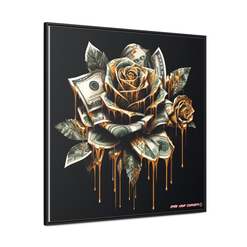 For the Love of Money Gallery Canvas Wrap, Black Poplar Square Frame - Etsy