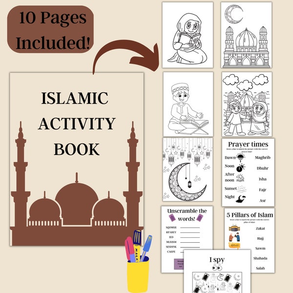 Islamic Worksheets for Kids - Etsy