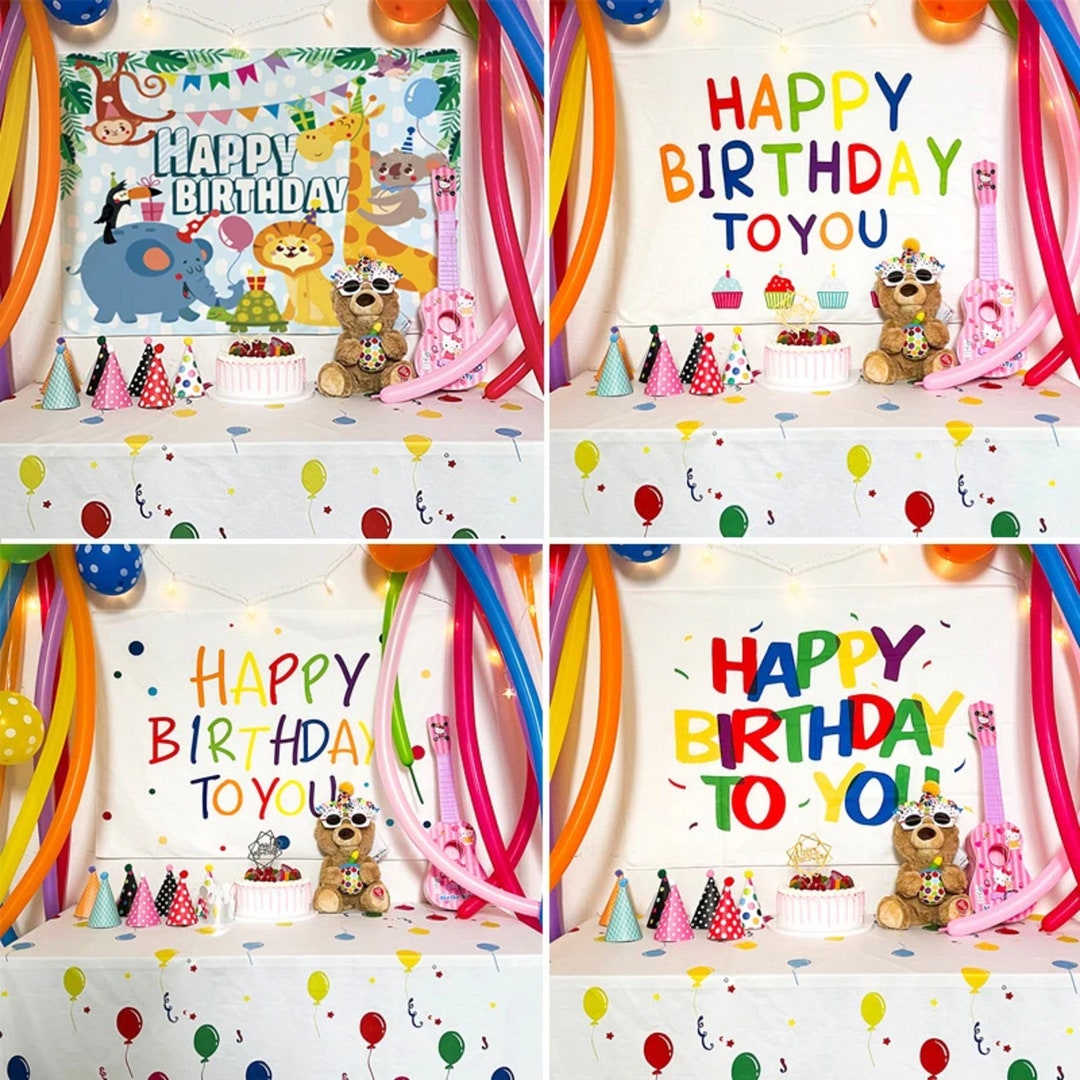 Happy Birthday Tapestry Birthday Wall Decorations Party - Etsy