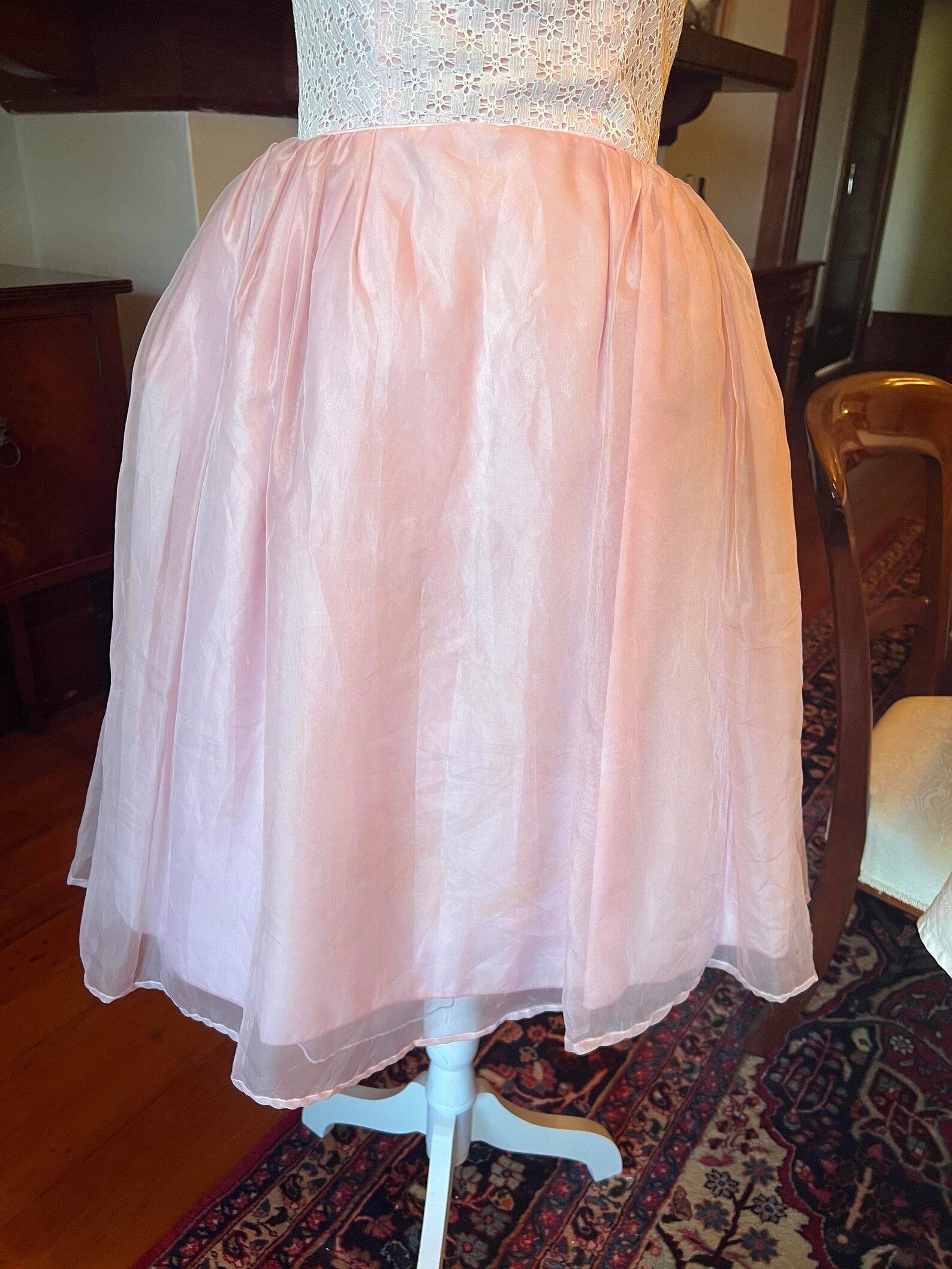 50s Dress With Floral Garlands: Extra Small, Small, Crinoline, Fairy ...