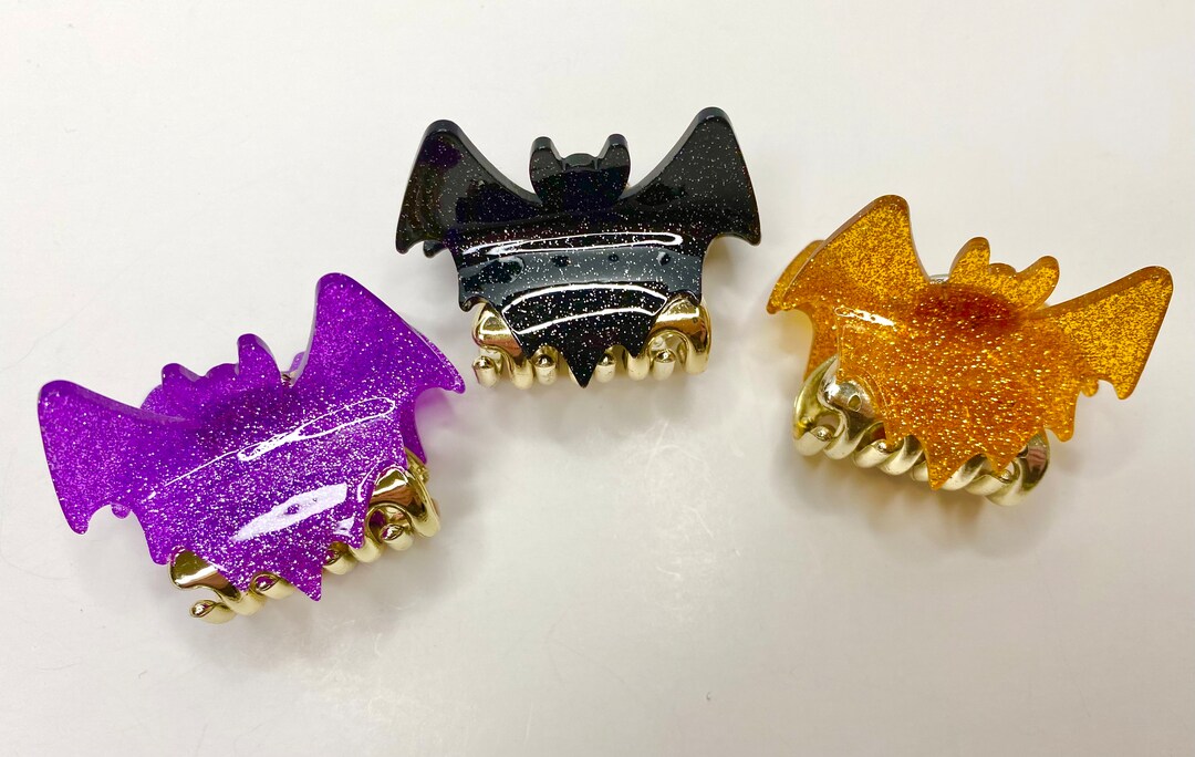 Sparkling Bat Claw Clips, Acrylic Claw Clips, Girls Hair Clips, Women's ...