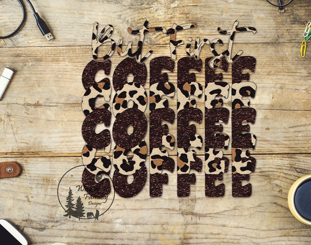 UVDTF Decal but First Coffee Leopard Print 1pc - Etsy