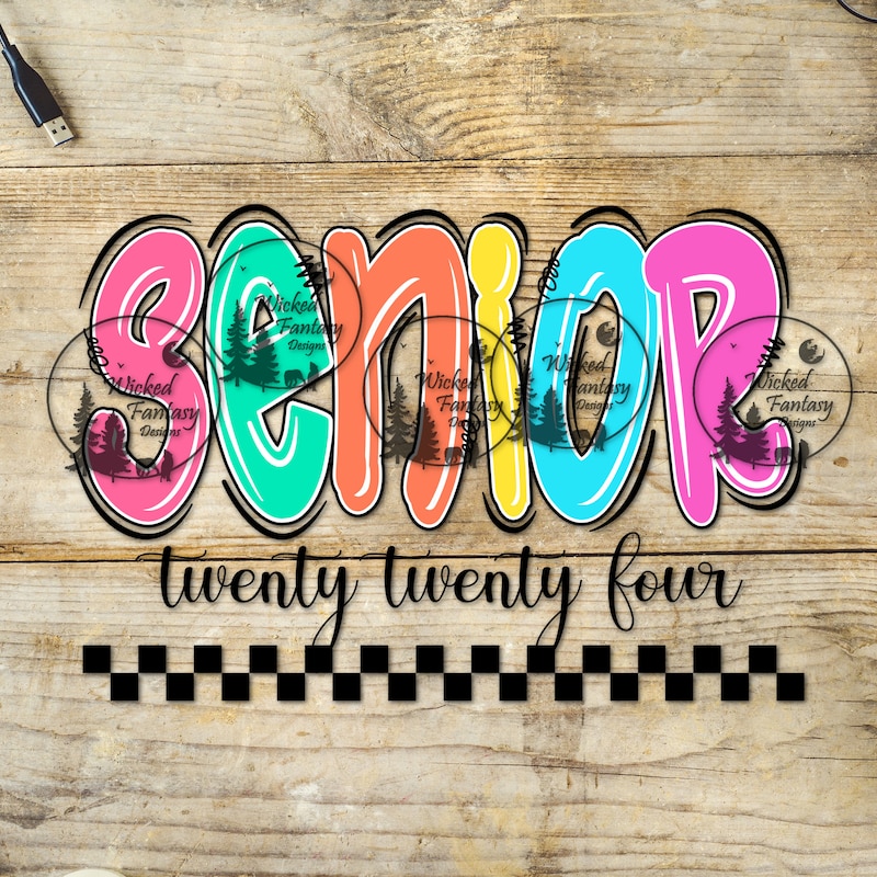 Senior Bubble Letters - Etsy