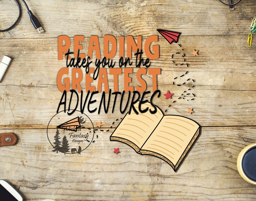 UVDTF Decal Reading Takes You on the Greatest Adventures Book 1pc - Etsy