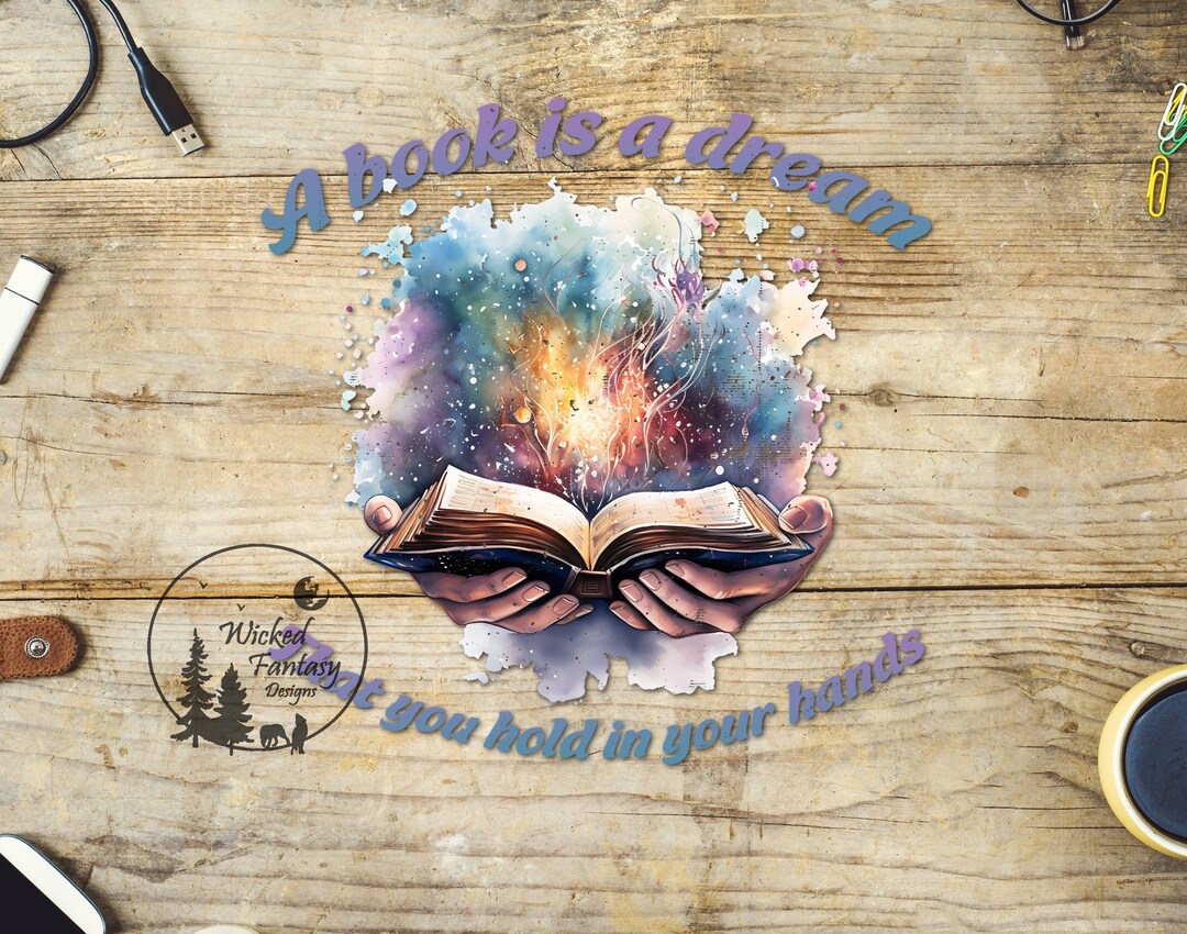 UVDTF Decal A Book is a Dream You Can Hold Reading Transparent ...