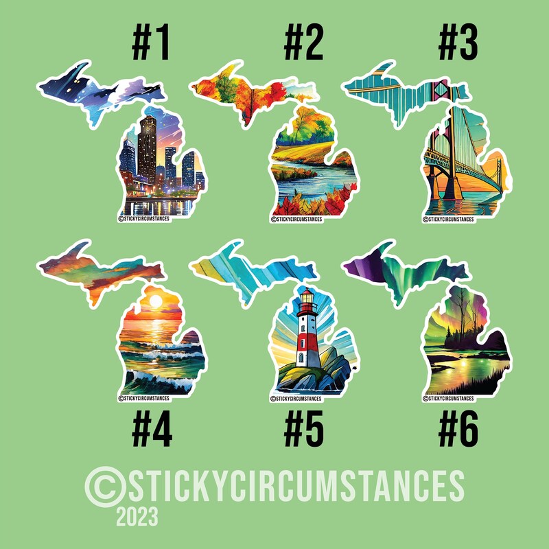 Michigan Sticker - Etsy