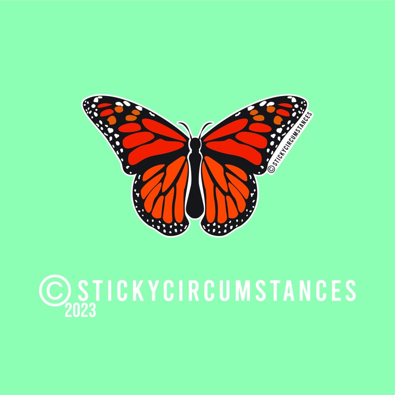 Monarch Butterfly Sticker - Etsy