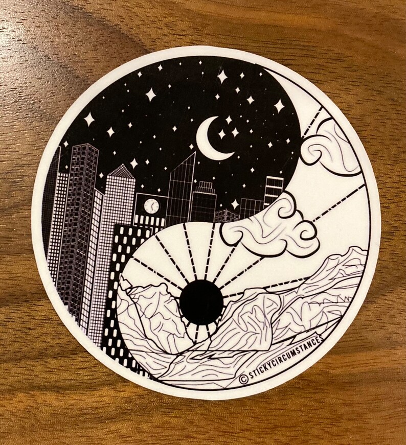 Yin-yang Sticker - Etsy