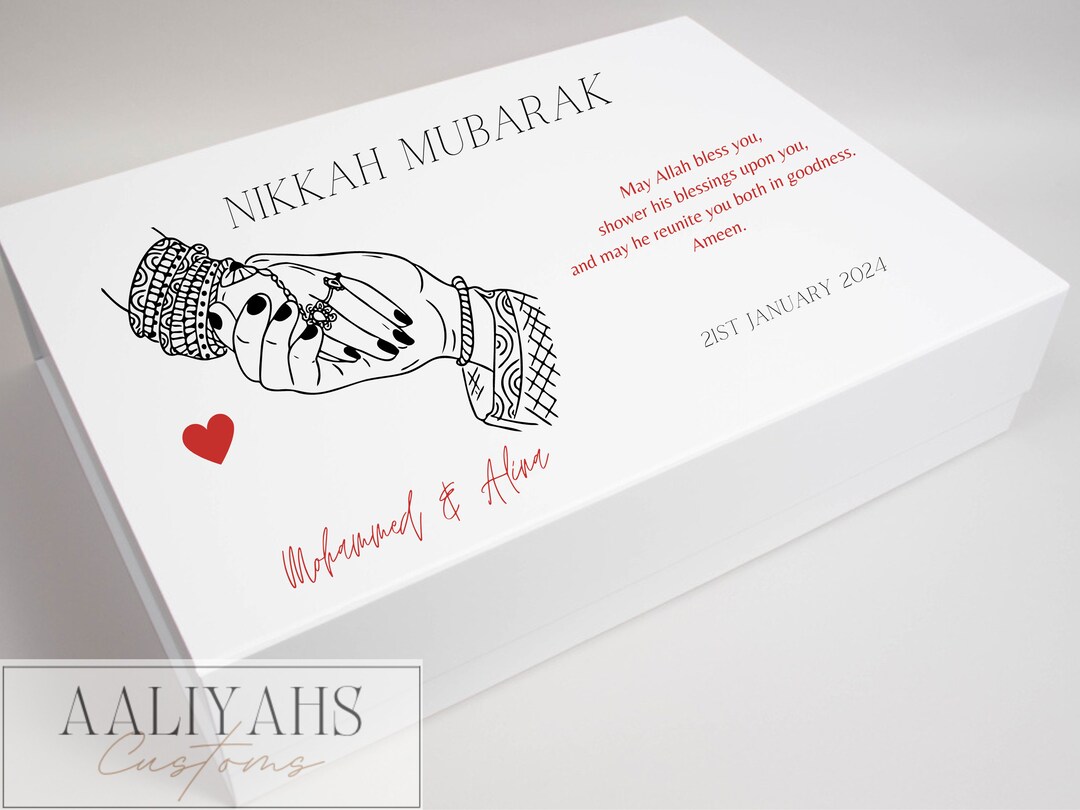 Nikkah Mubarak Gift Box - Etsy