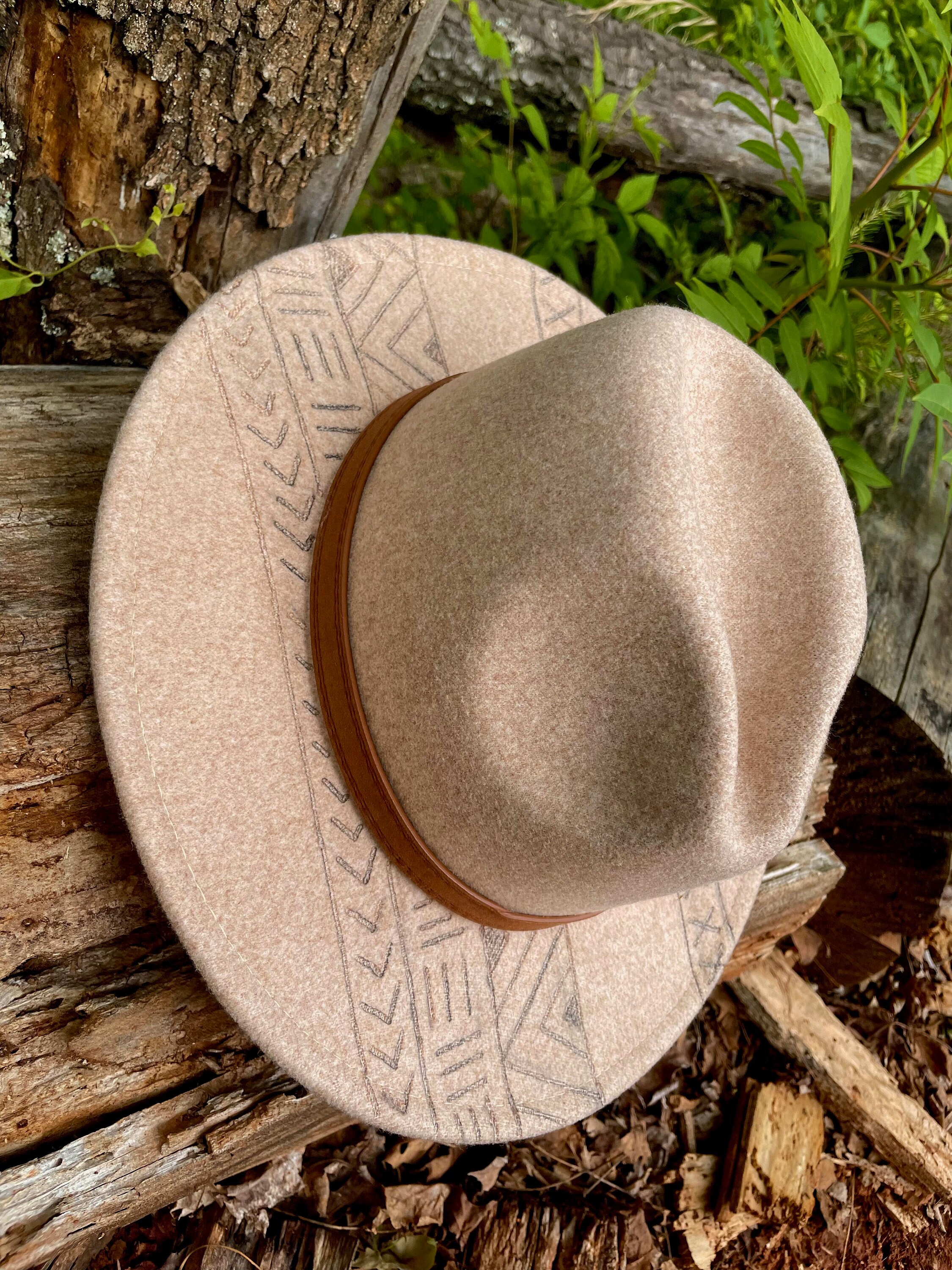 Aztec Design Wide Brim Hat - Etsy