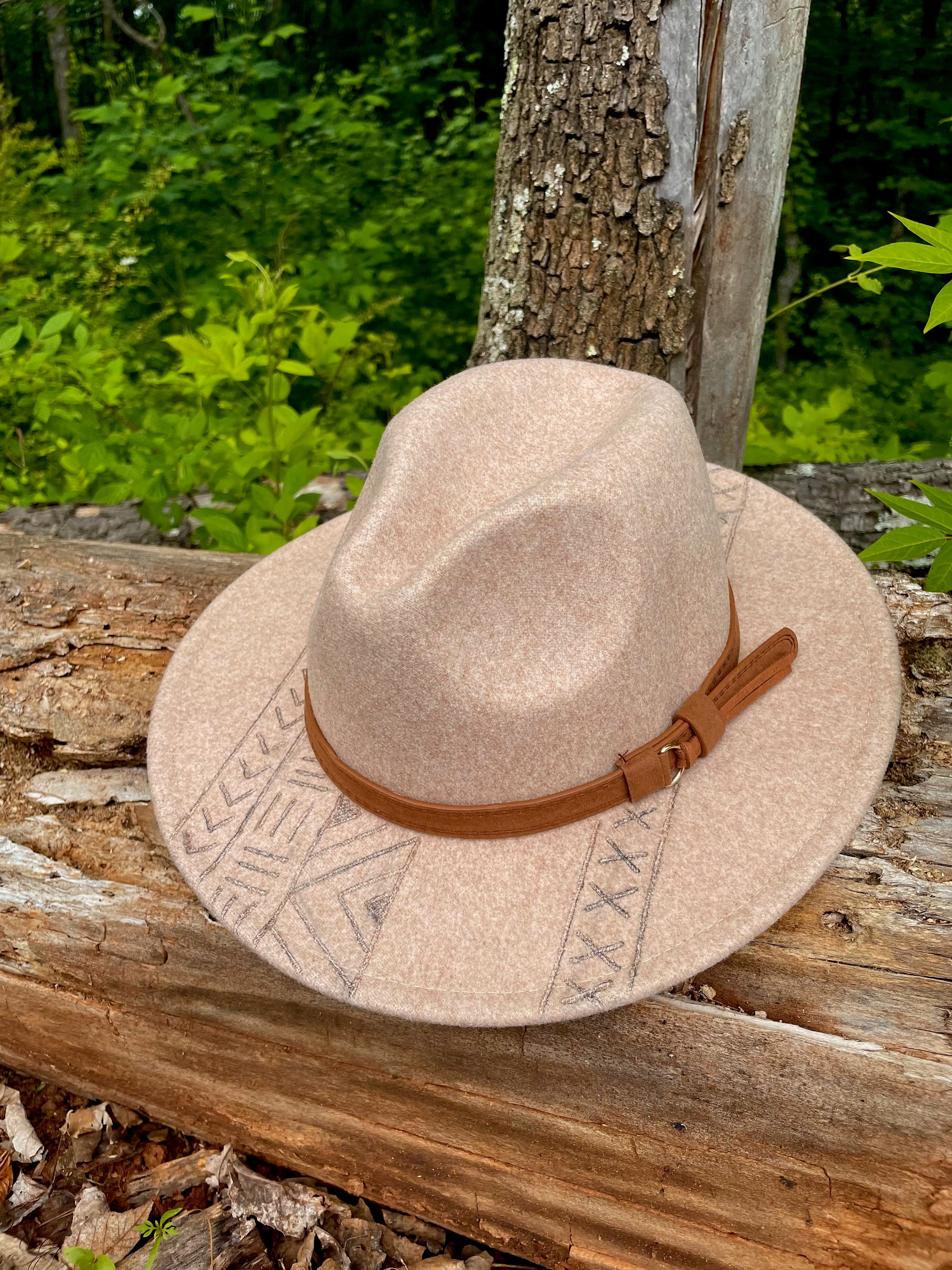 Aztec Design Wide Brim Hat - Etsy