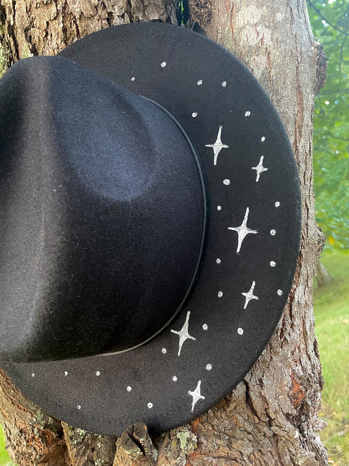 Star Design Wide Brim Hat - Etsy