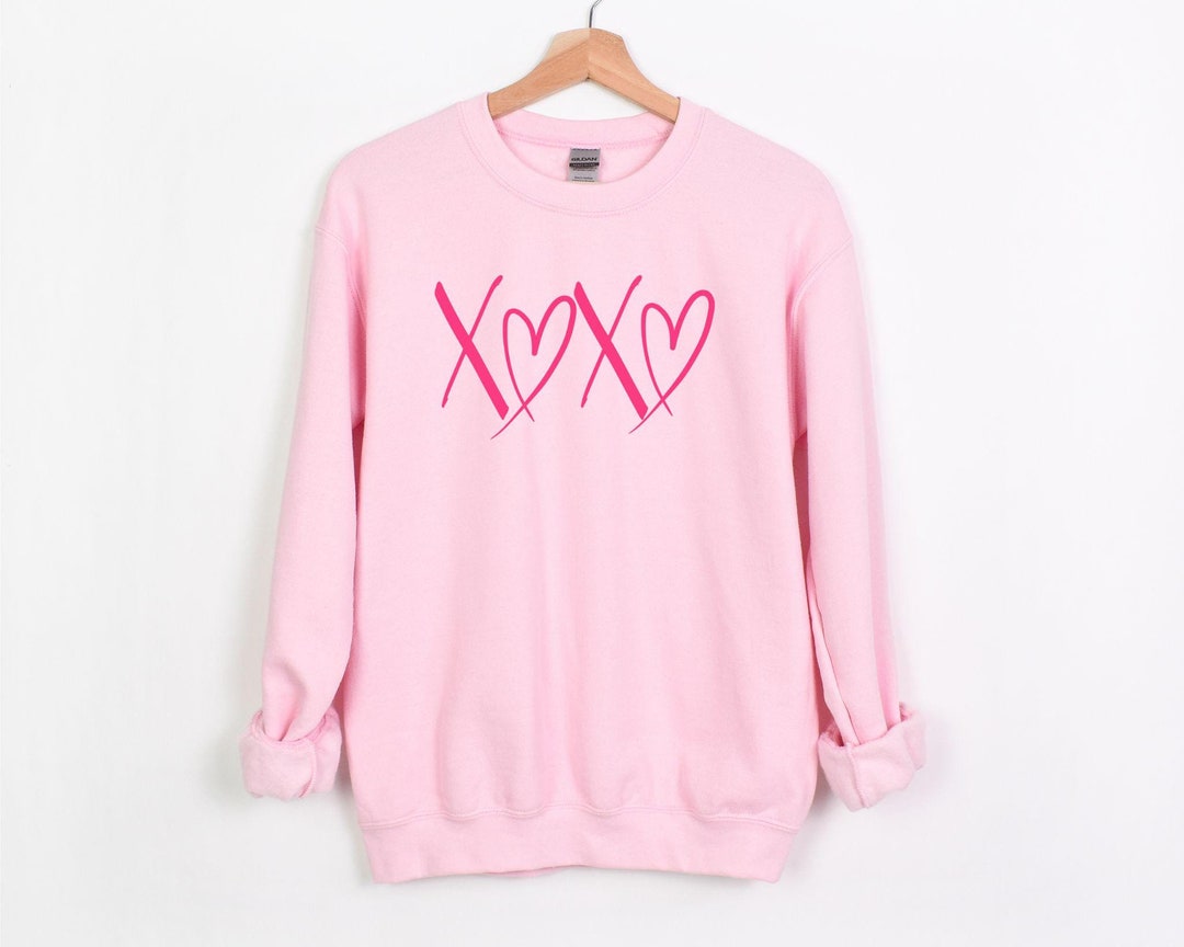 Hugs and Kisses Valentine's Day Sweatshirt, Love Sweatshirt, Love is in the Air, Hearts ...