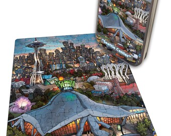 Seattle Stadiums Tiny Tin 150 Piece Puzzle - 5" X 7" - Etsy
