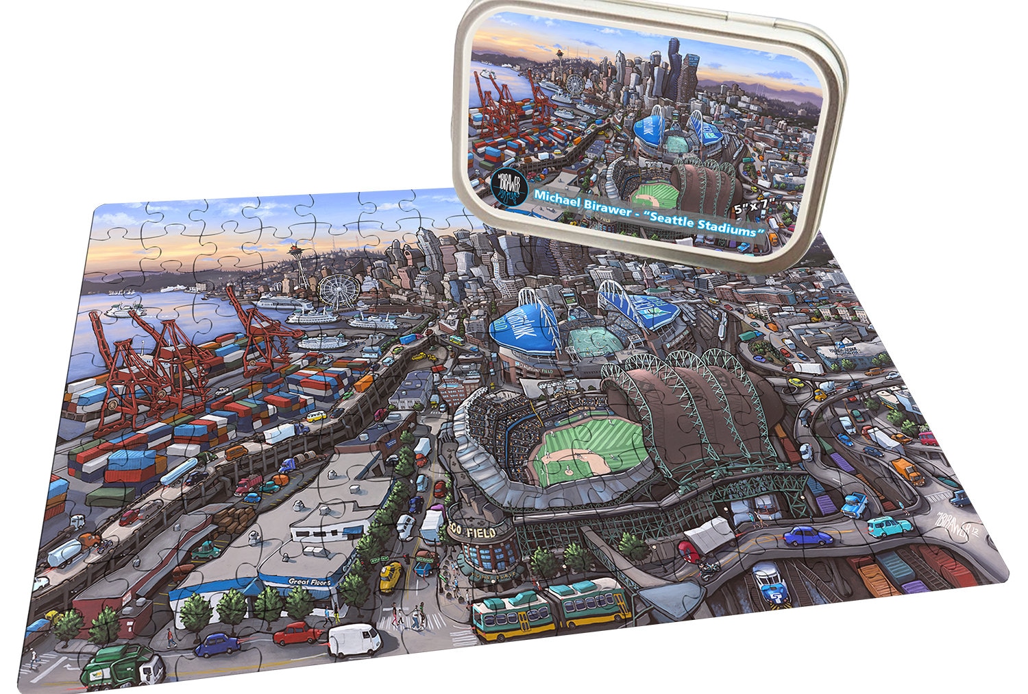 Seattle Stadiums Tiny Tin 150 Piece Puzzle - 5" X 7" - Etsy
