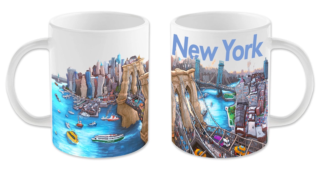Brooklyn Bridge - New York Skyline Mug - Etsy