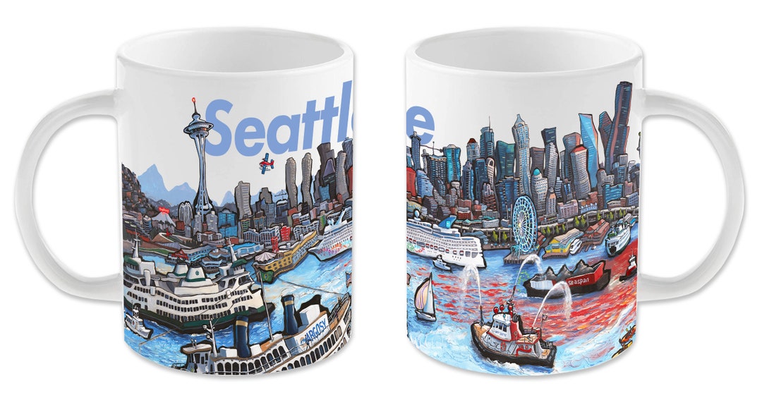 Downtown Seattle Skyline Mug - Etsy