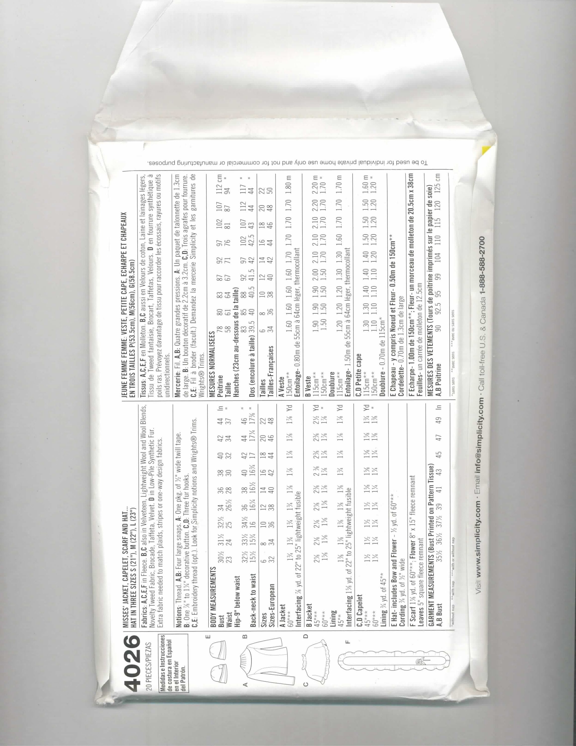 Simplicity 4026, Y2K Sewing Pattern, Misses’ Plus Sizes 14,16,18,20,22 ...
