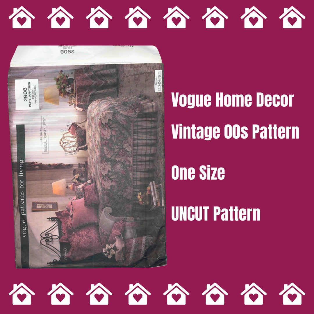 Vogue Home Decor, 2908 Vintage Sewing Pattern, One Size, Curtains ...
