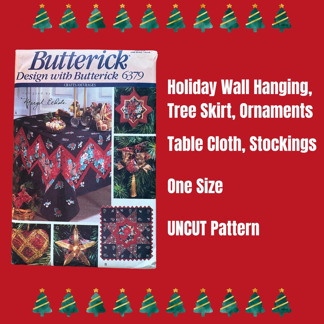 Butterick 6379 Vintage 90s Sewing Pattern Christmas Craft Patterns ...