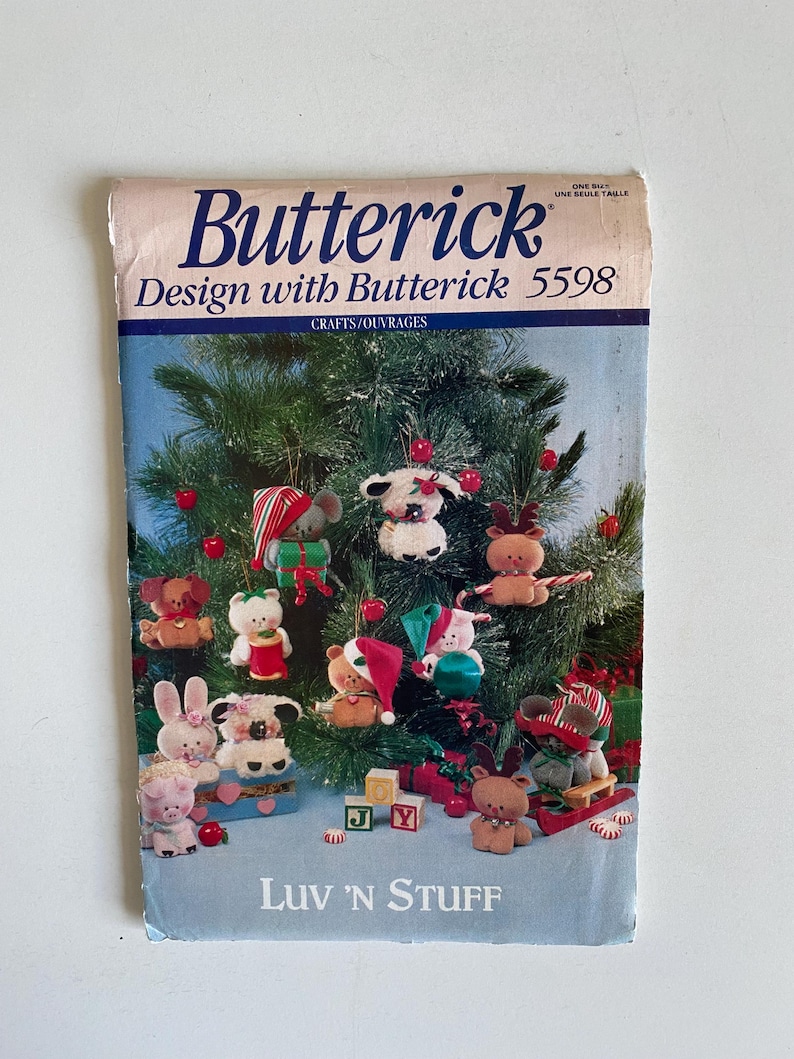 Butterick 5598, Vintage Sewing Pattern, Christmas Crafts, Holiday Decor ...