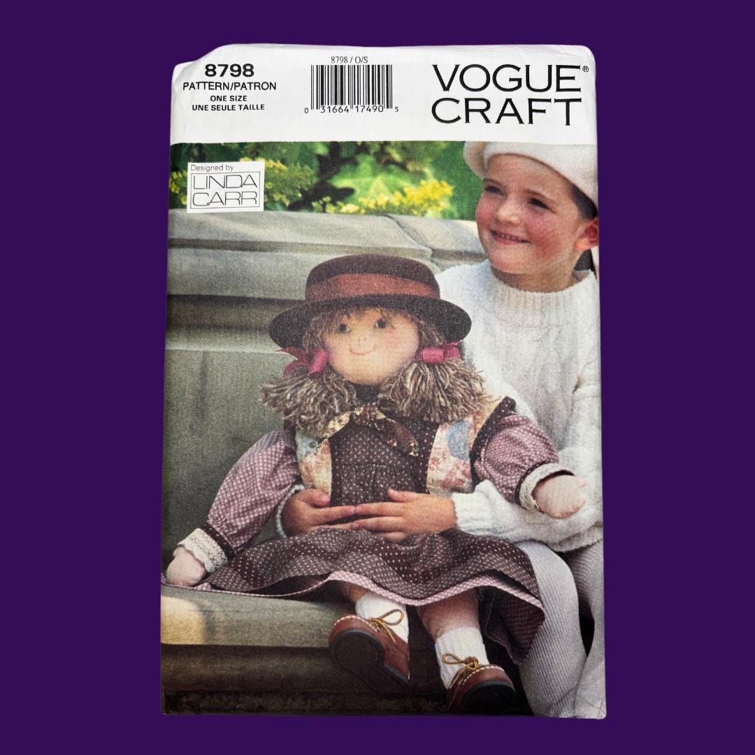 Vogue 8798, Vintage 90s Sewing Pattern, Linda Carr, Craft, 27” Doll ...