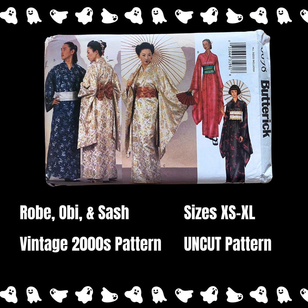 Butterick 6698, Vintage Sewing Pattern, Adult Sizes XS-XL, Japanese ...