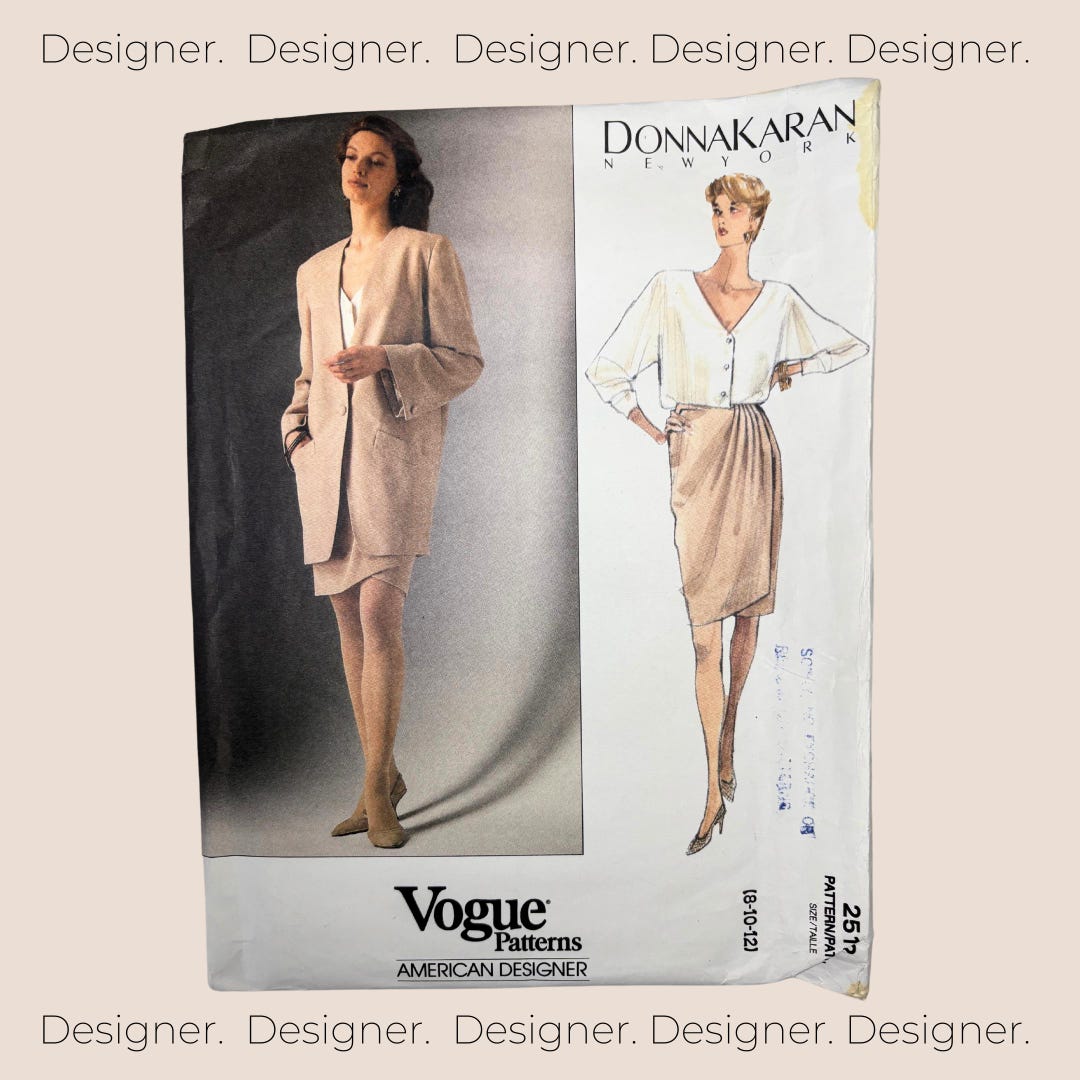 Vogue 2512, Vintage 90s Designer Sewing Pattern, Misses’ Size 8 10 12 ...