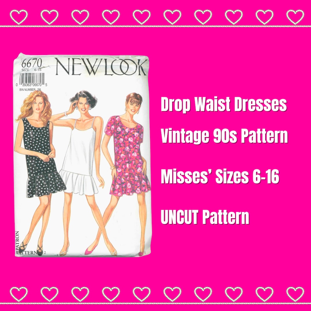 RARE New Look, 6670 Sewing Pattern, Vintage 90s Sewing Pattern, Misses ...