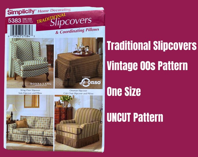 Simplicity 5383, Vintage Sewing Pattern, Home Decor, Traditional Slip ...