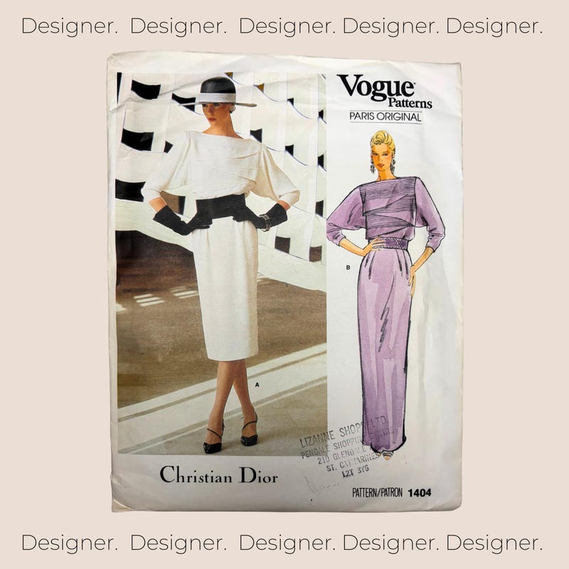 Dior Dress Pattern - Etsy