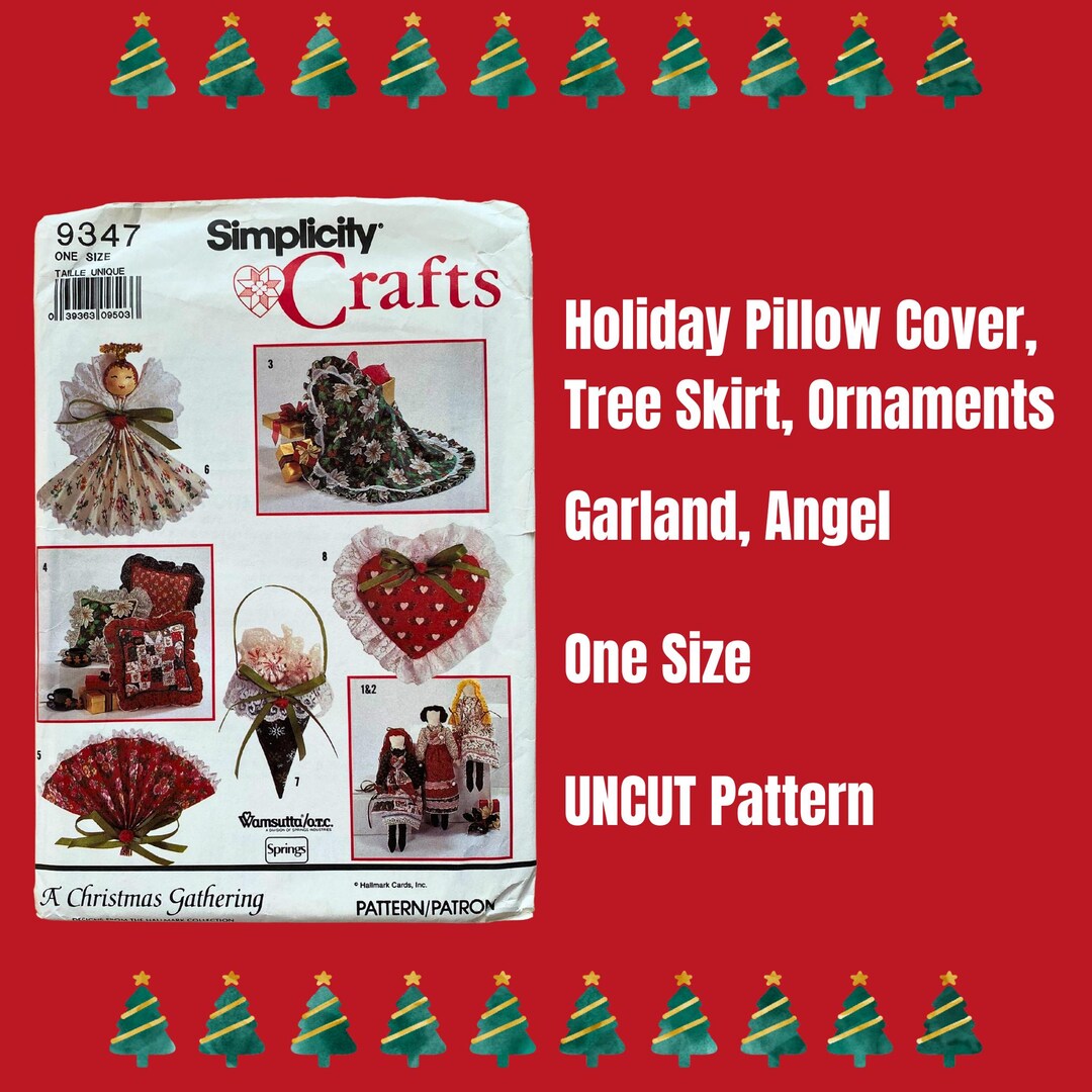 Simplicity 9347, Vintage 90s Sewing Pattern, Christmas Craft Patterns ...