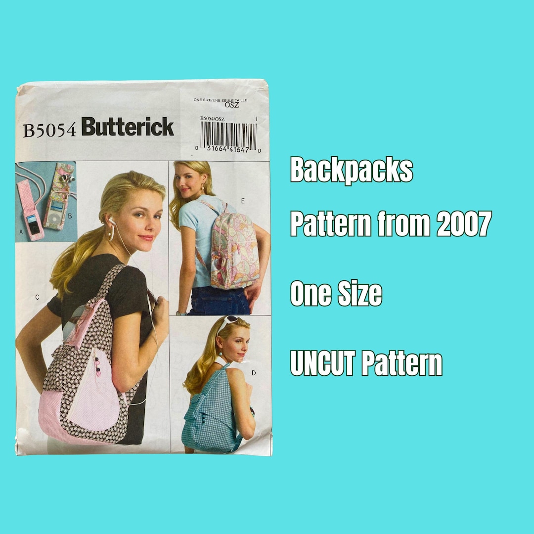 Butterick B5054, Vintage Sewing Pattern, Backpacks for Back to School ...