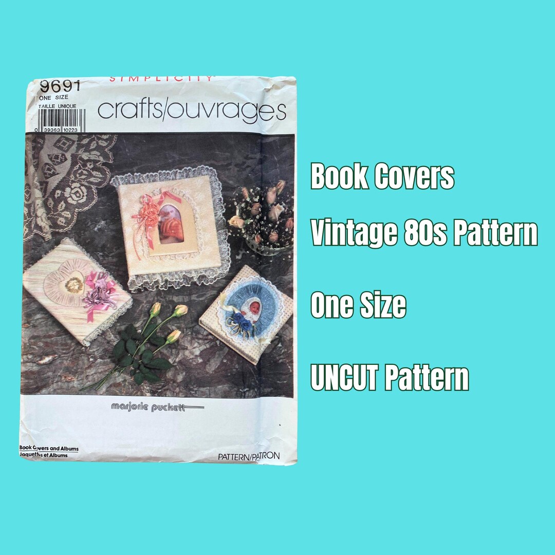 Simplicity 9691, Vintage 80s Sewing Pattern, Books Covers, Album Covers ...
