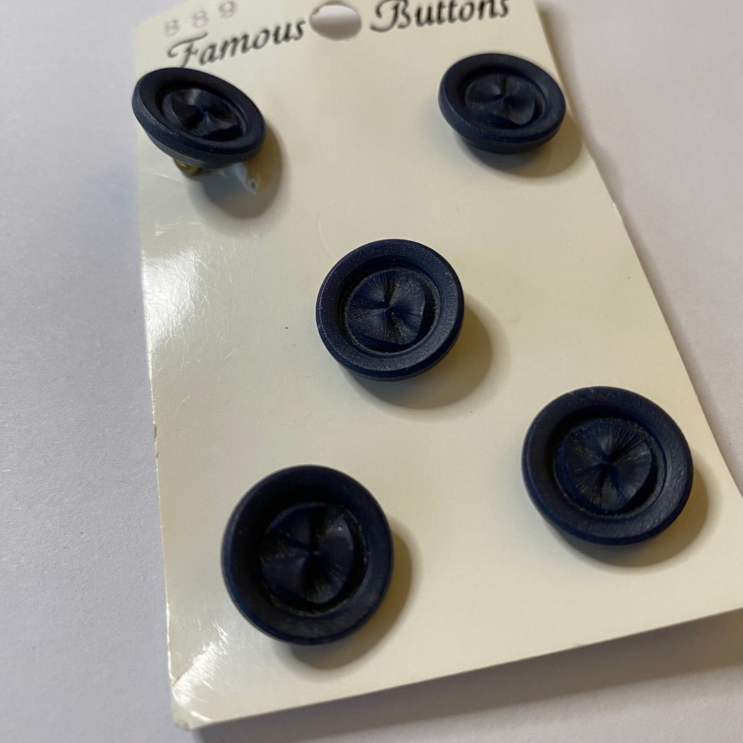 5pc/4pc Vintage Navy Famous Buttons With Spiral Texture (15mm,20mm ...